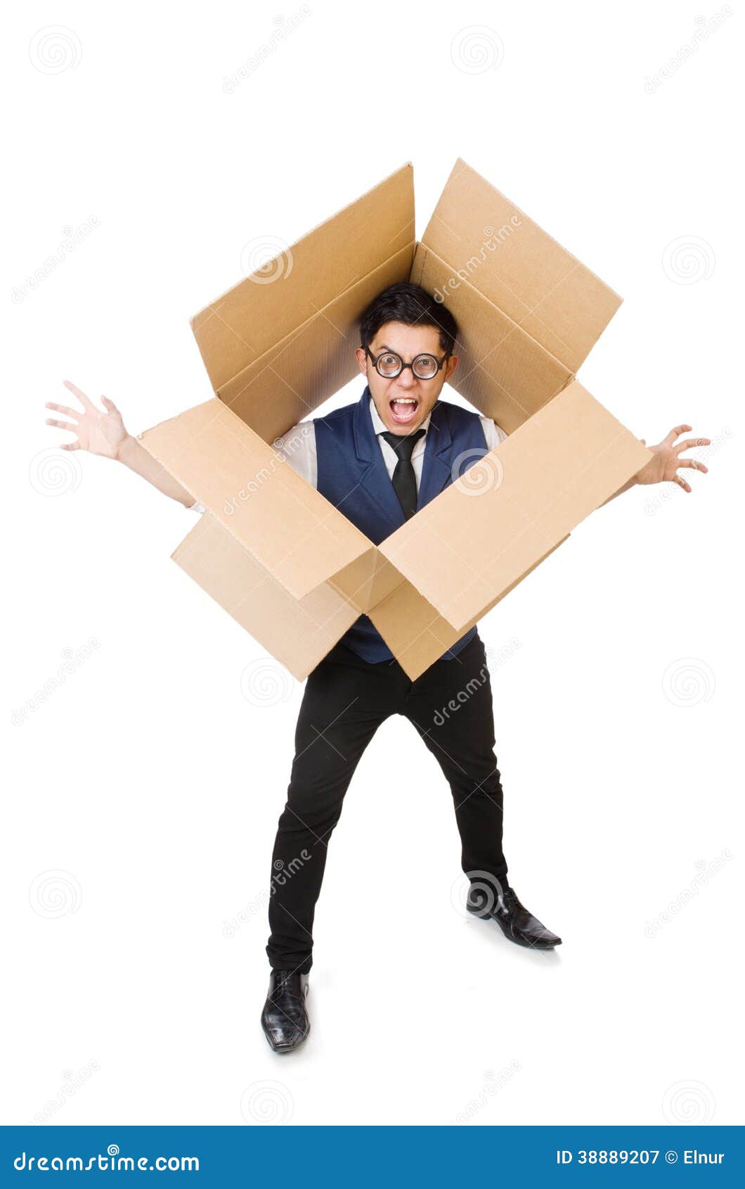 Man in thinking outside stock image. Image of isolated - 38889207