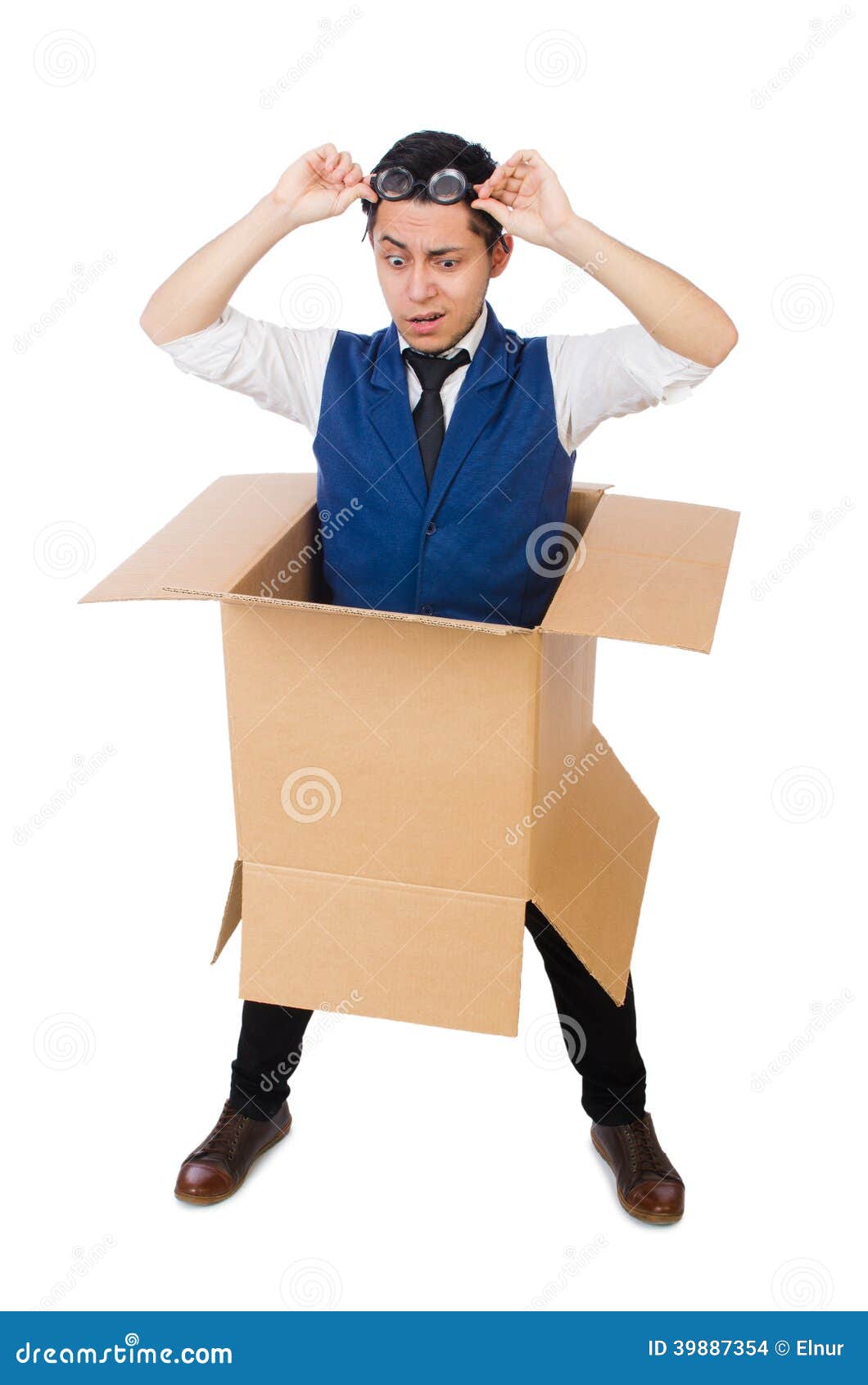 Man in thinking outside stock photo. Image of business - 39887354