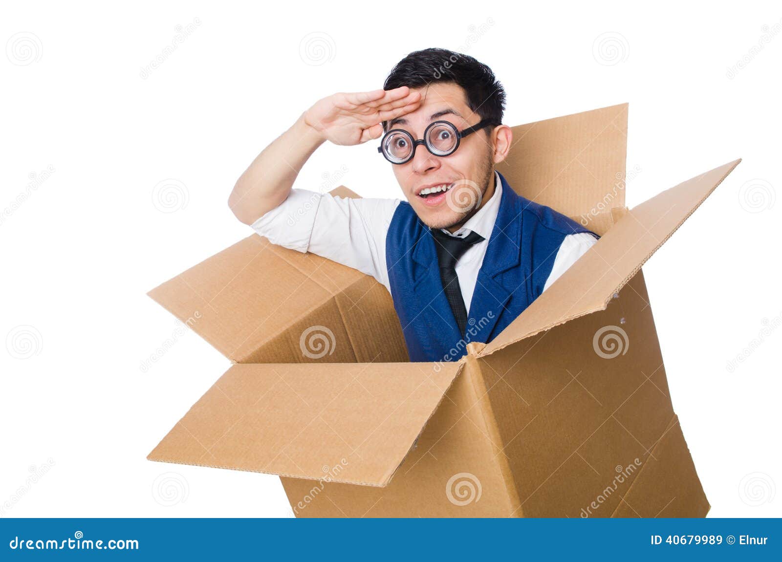 Man in thinking outside stock image. Image of male, carton - 40679989
