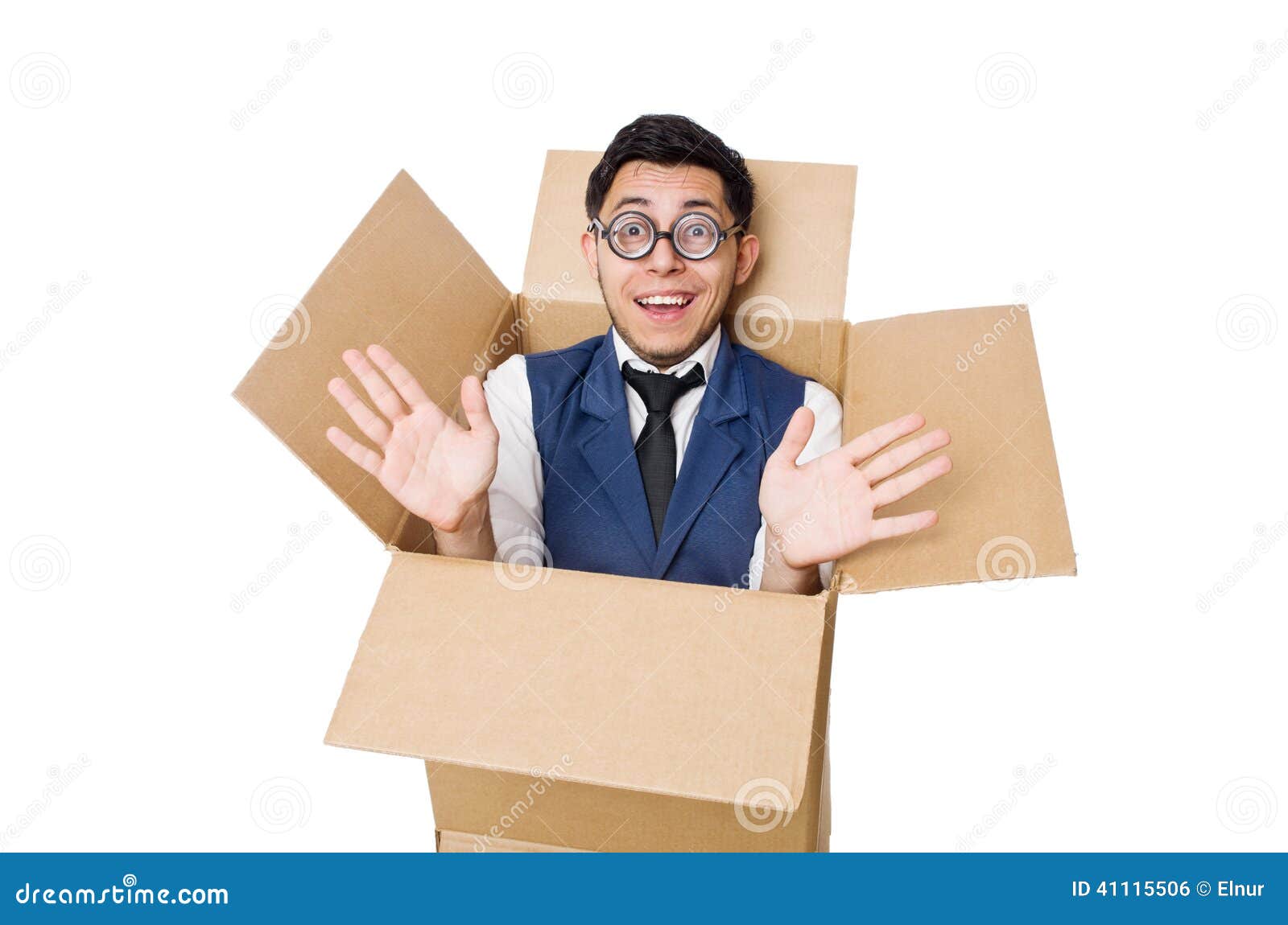 Man in thinking stock photo. Image of humor, container - 41115506