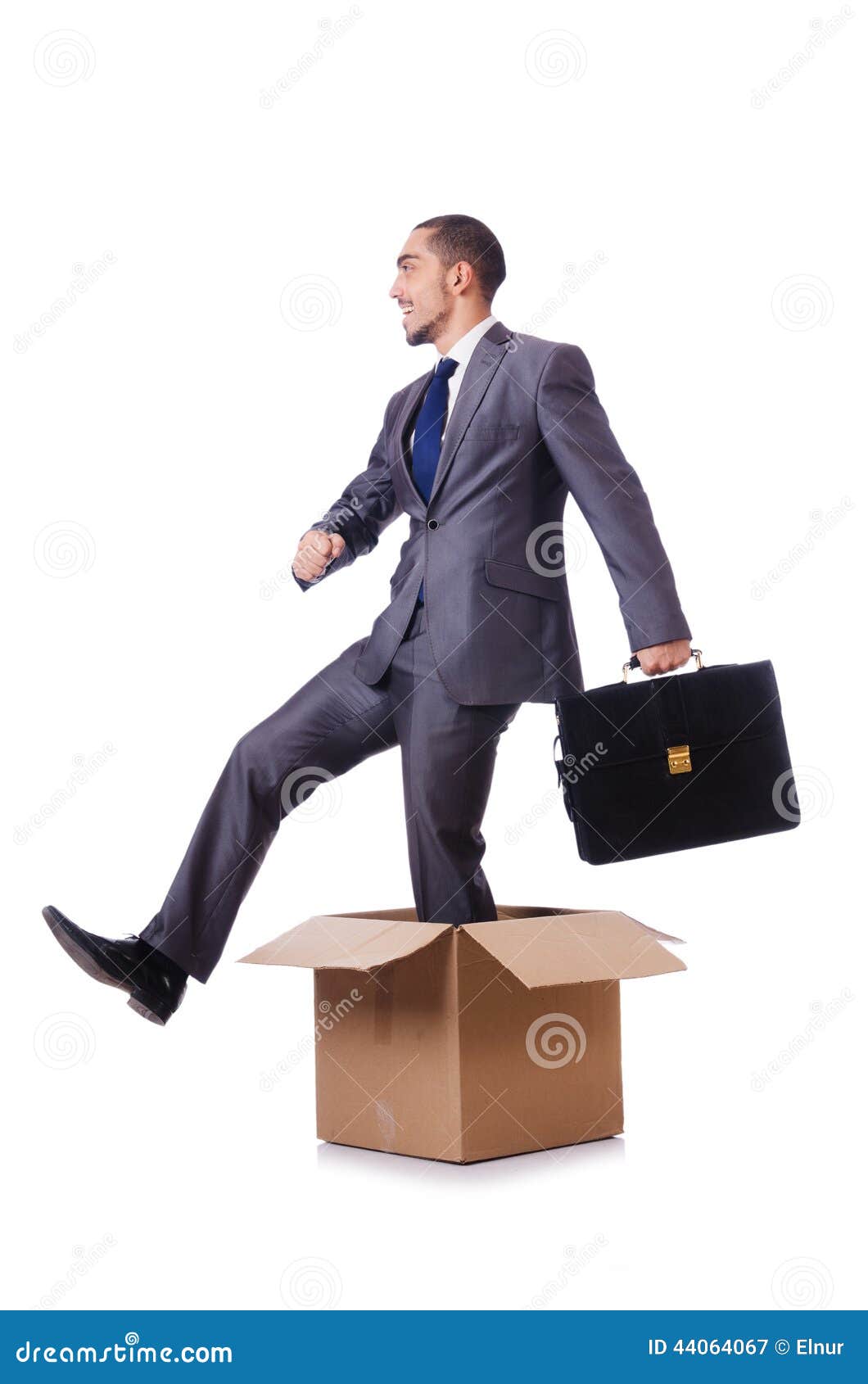 Man in thinking outside stock image. Image of briefcase - 44064067