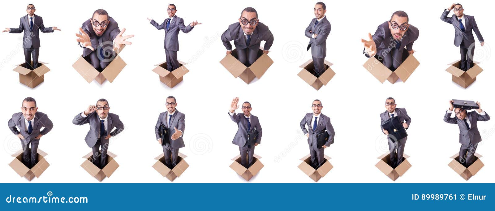 The Man in Thinking Outside the Box Concept Stock Image - Image of ...