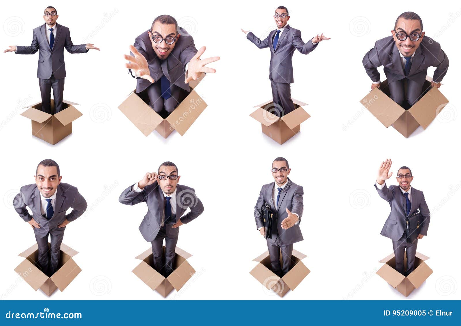 The Man in Thinking Outside the Box Concept Stock Image - Image of ...