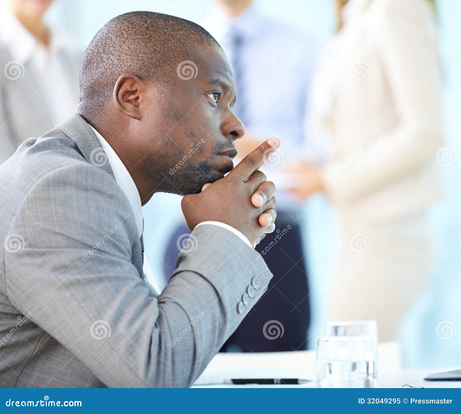 Man thinking stock image. Image of handsome, male, leadership - 32049295