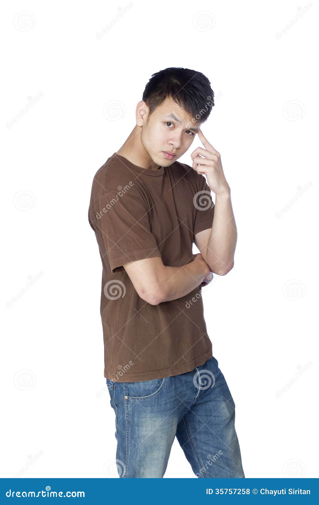 Man Thinking about a Problem Stock Photo - Image of think, lifestyle ...