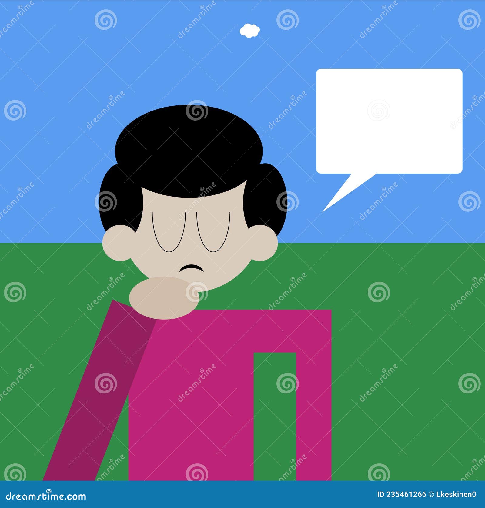 Man Thinking Puzzled Illustration Stock Illustration - Illustration of ...