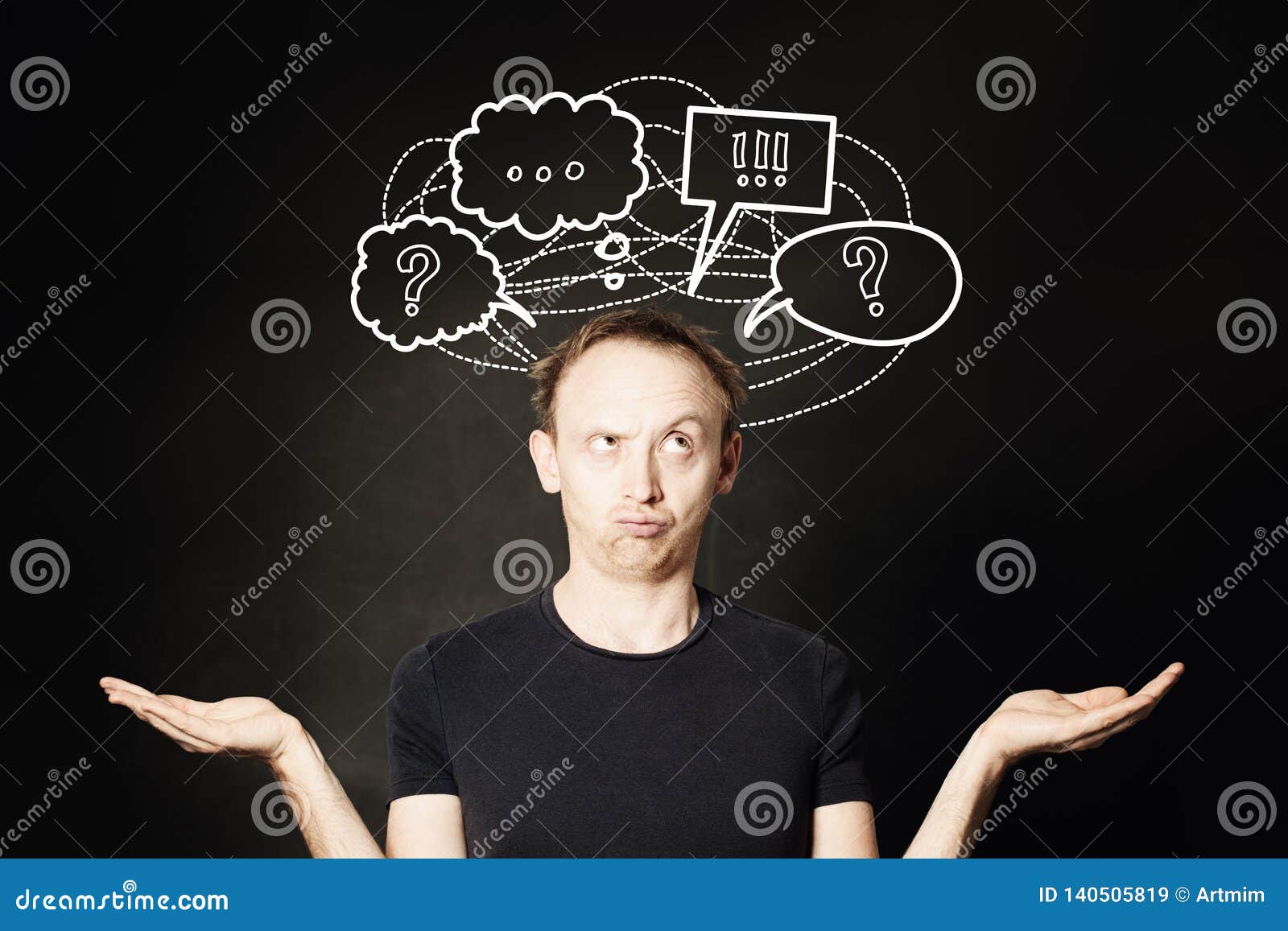 Thinking About Problem And Trouble, Suffering From Depression Or ...