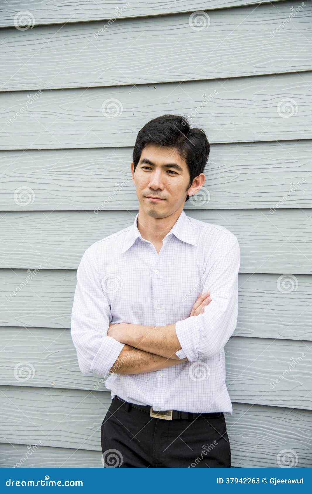 The Man is Thinking Serious Stock Image - Image of male, success: 37942263