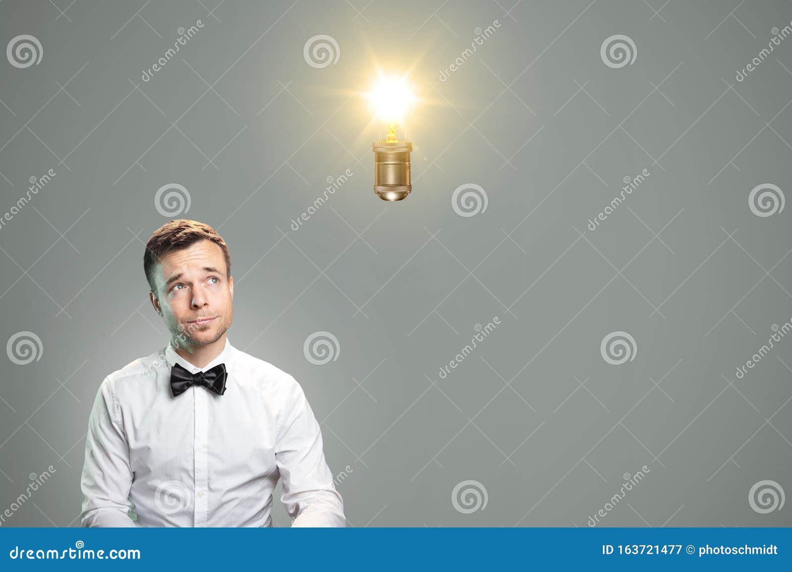 Man Thinking about a Solution Stock Image - Image of head, imagination ...