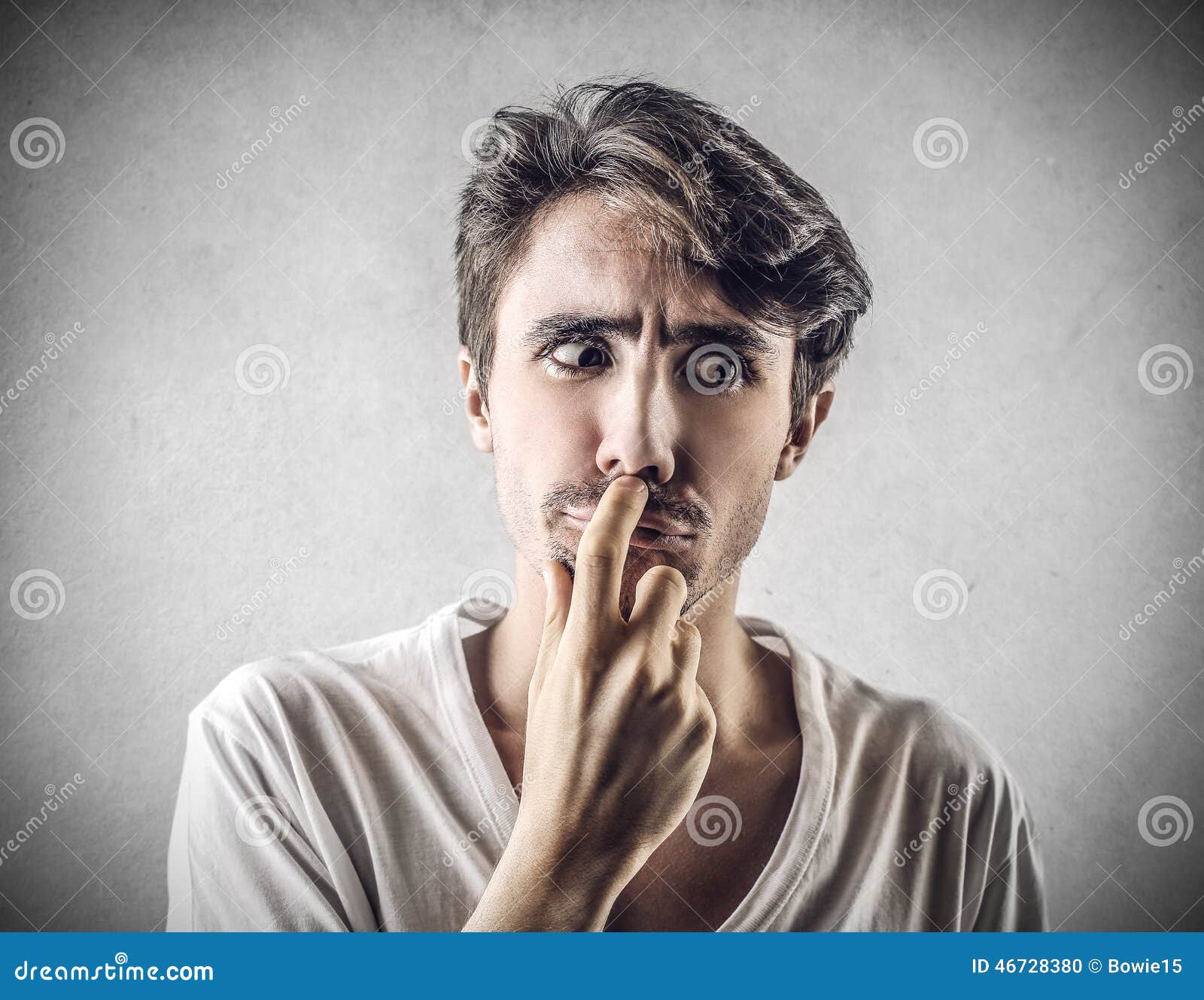 Man thinking of something stock photo. Image of young - 46728380