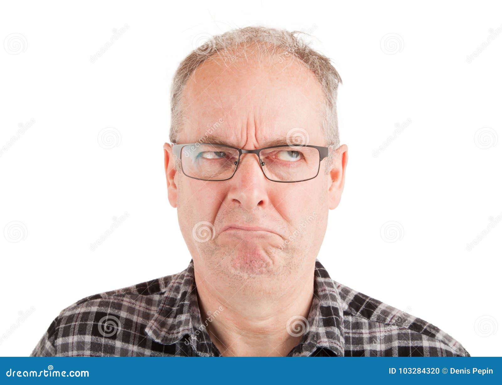 Man Thinking about Something Serious Stock Photo - Image of expressive ...