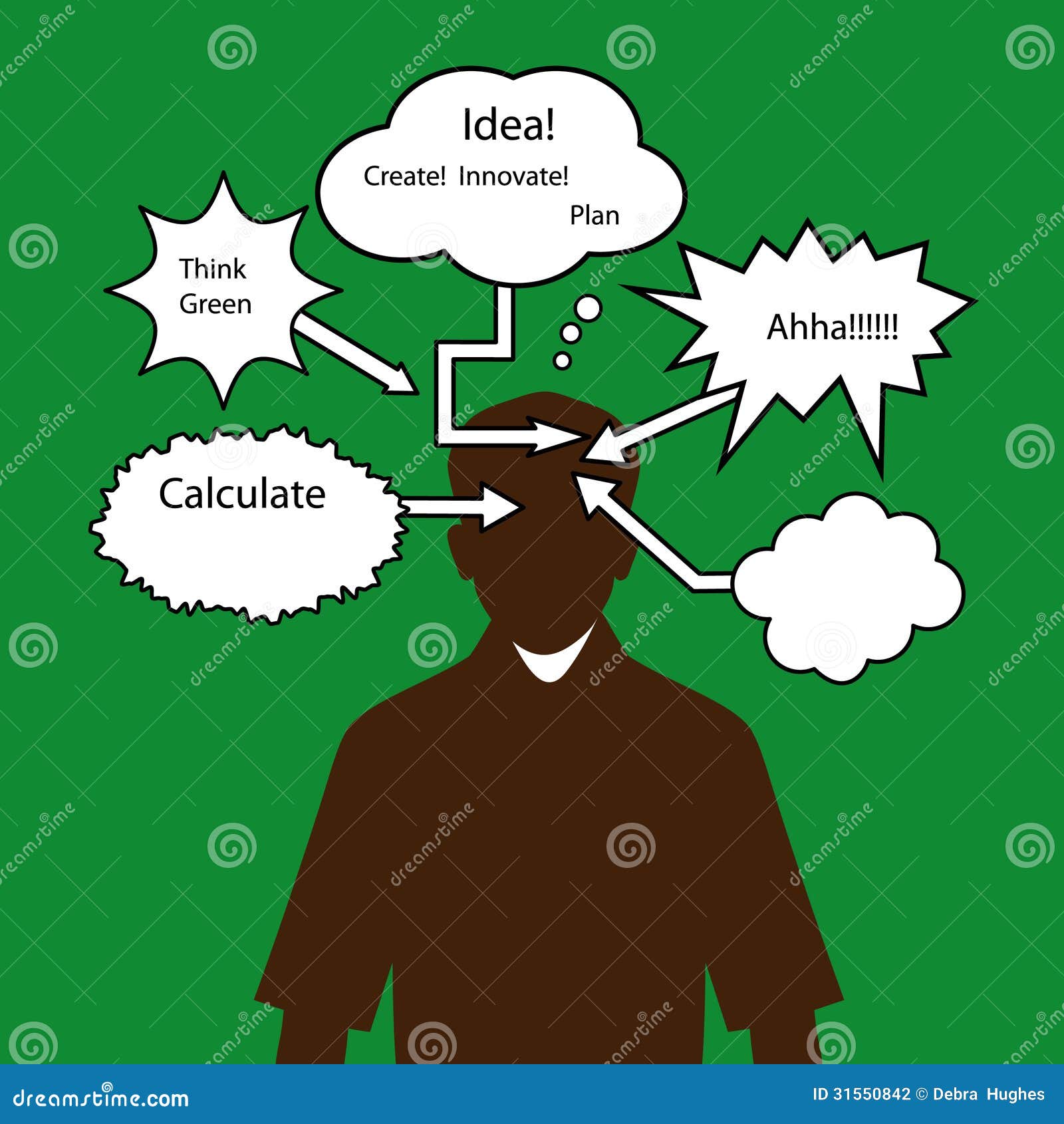 Thinking Man Idea Concept Bubbles Stock Illustrations – 232 Thinking ...