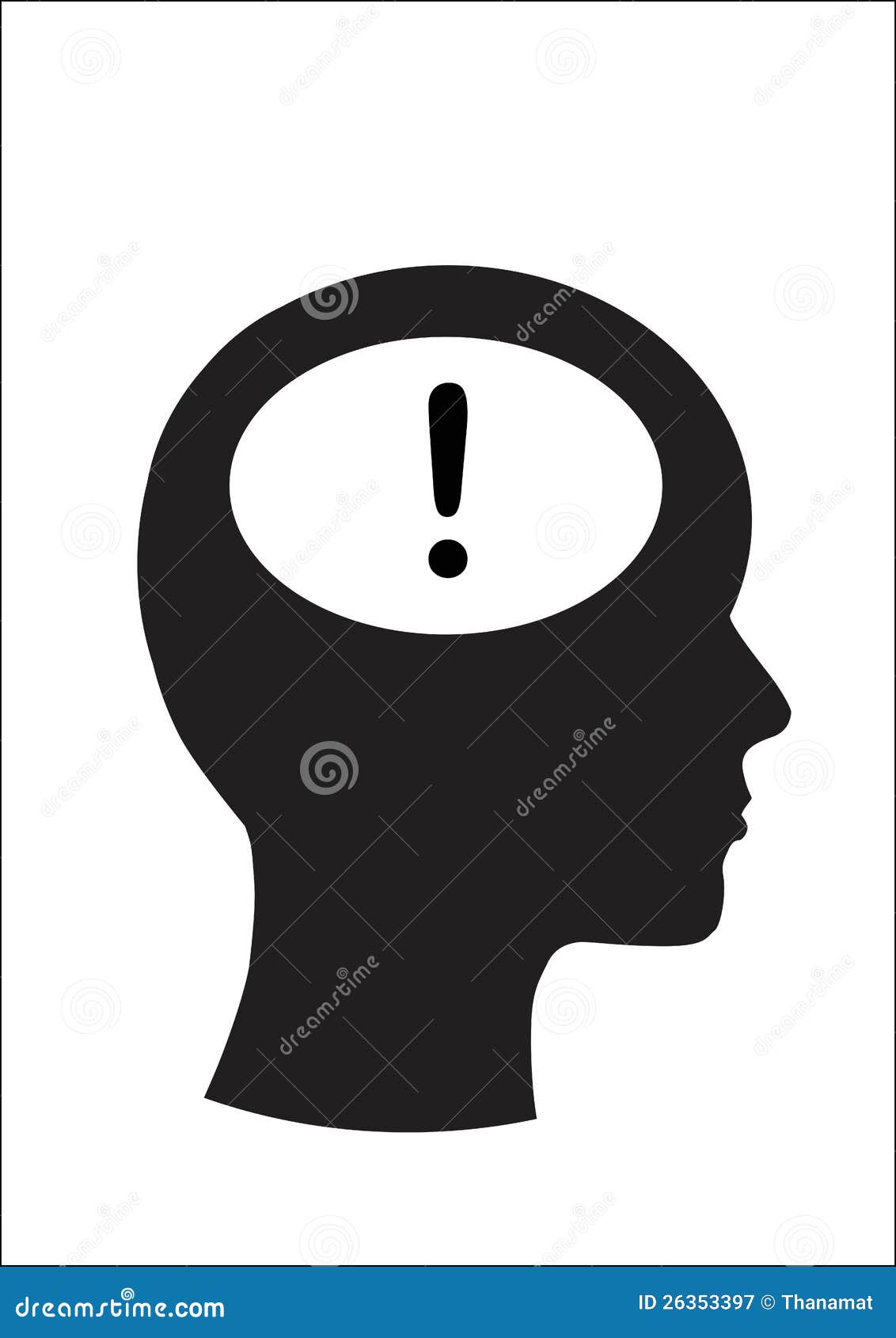 Man and Thinking, Symbol Exclamation Stock Illustration - Illustration ...
