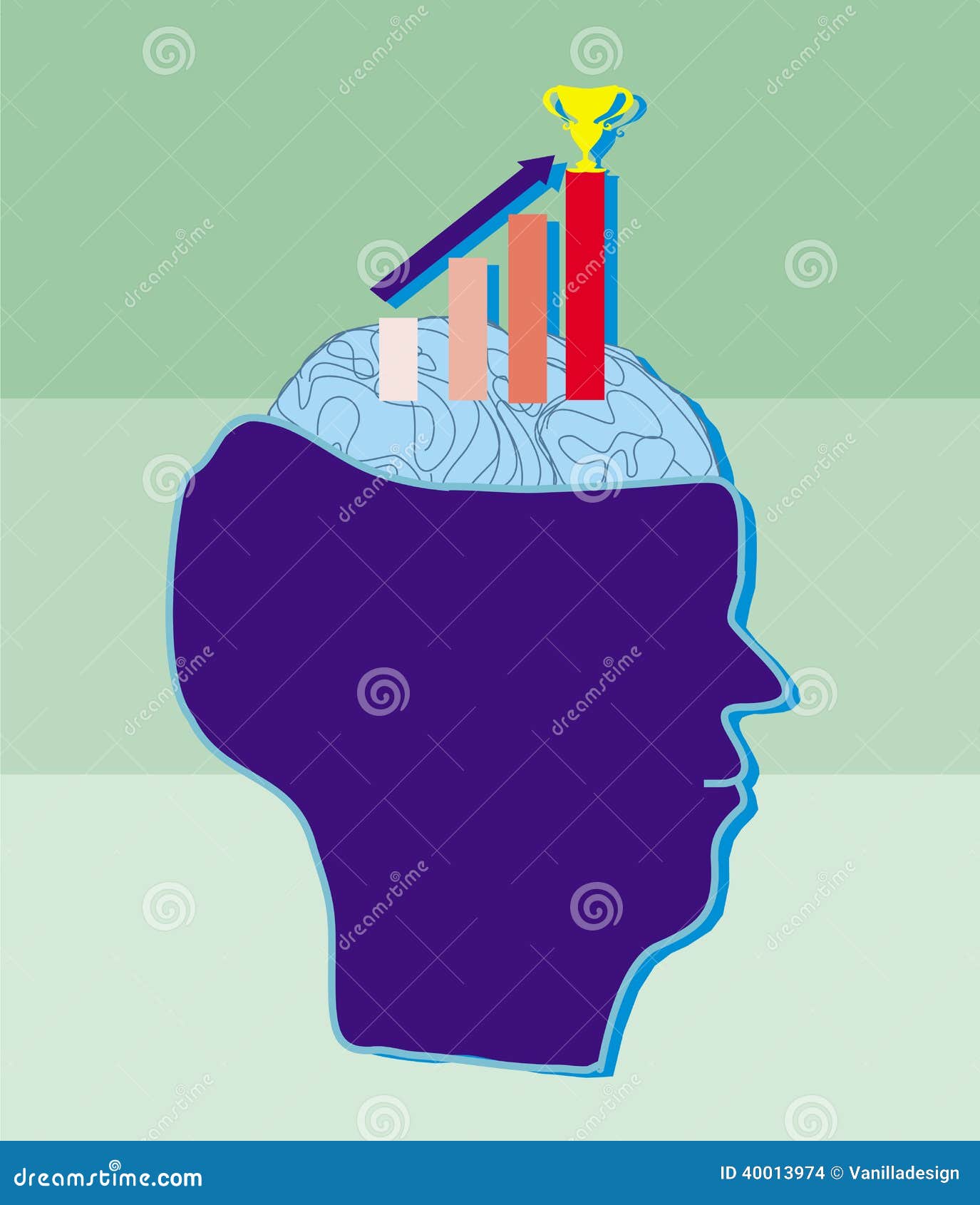 Man thinking about victory stock vector. Illustration of industrial ...