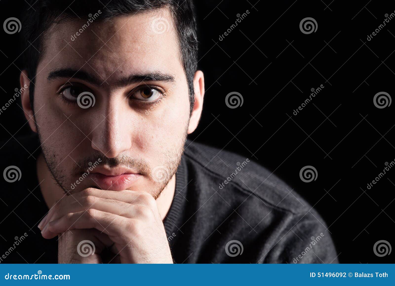 Man Thinking stock photo. Image of serious, people, masculine - 51496092