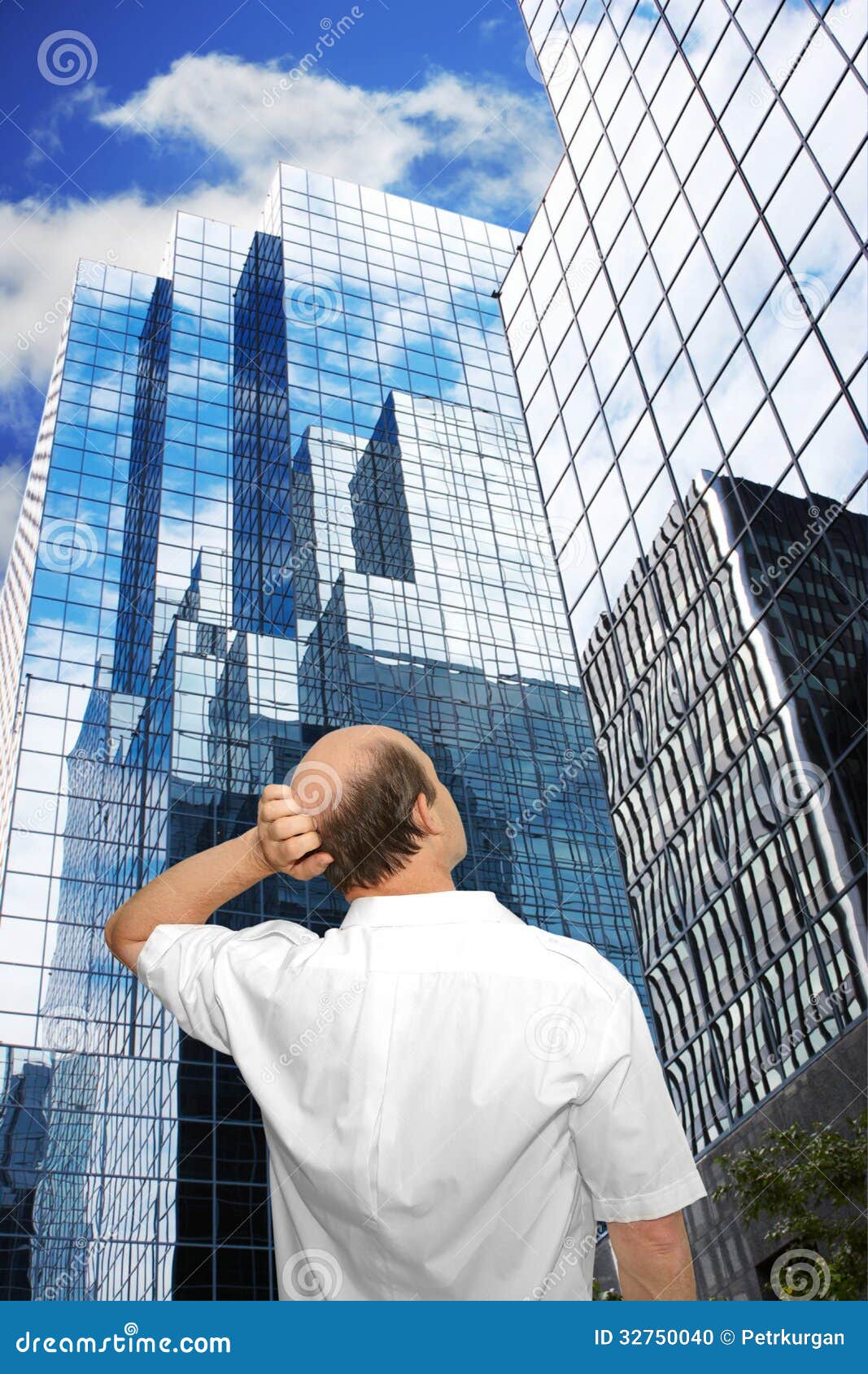 The man thinks stock photo. Image of house, think, caucasian - 32750040