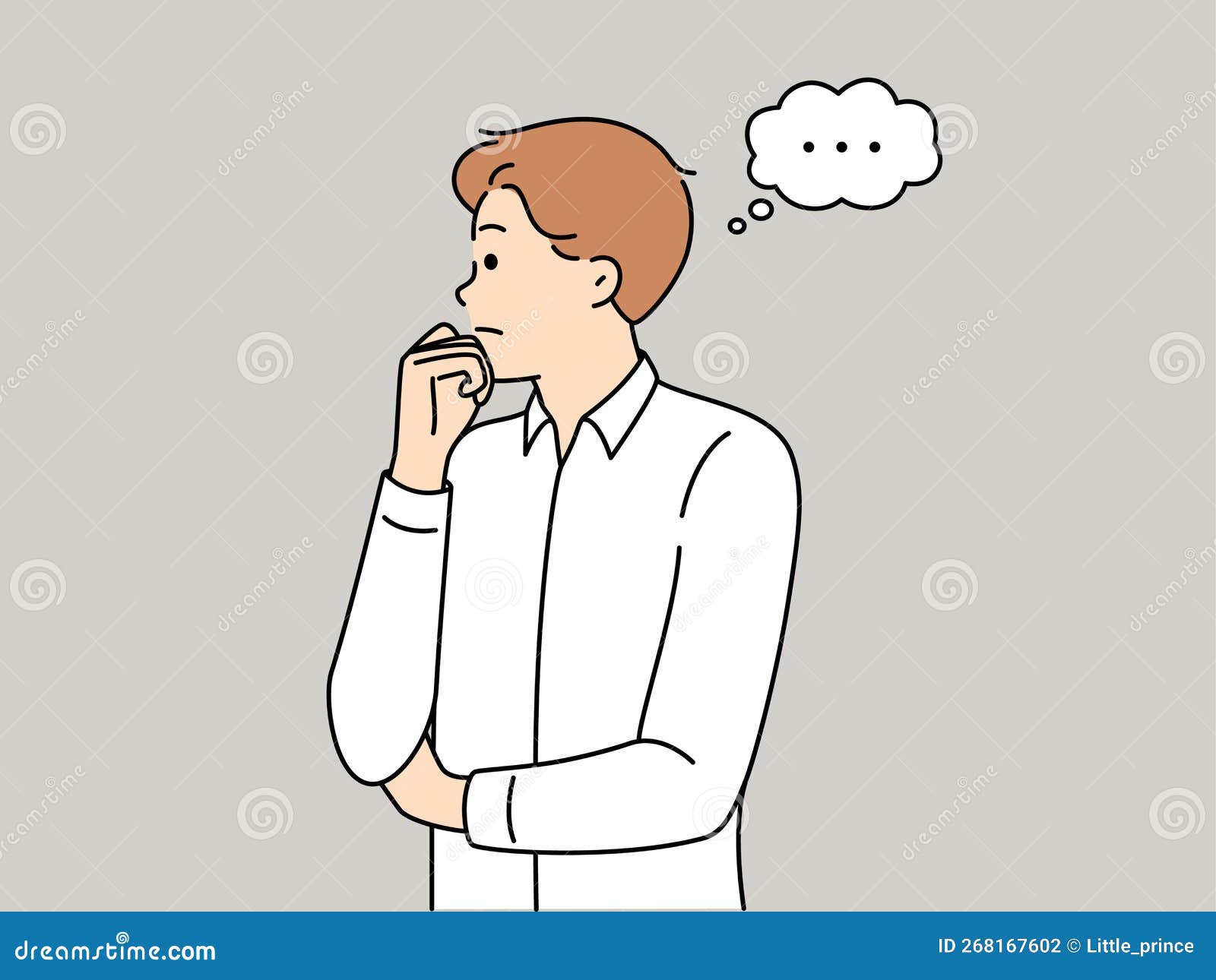 Man Thinks About A Problem. Despair, Depression, Hopelessness Or ...