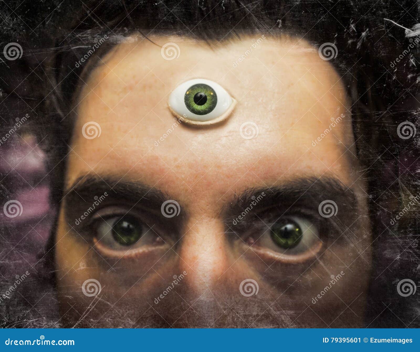 Man Third Eye stock image. Image of handsome, forecast - 79395601