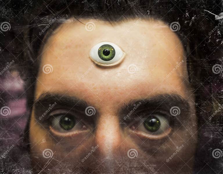 Man Third Eye stock image. Image of handsome, forecast - 79395601