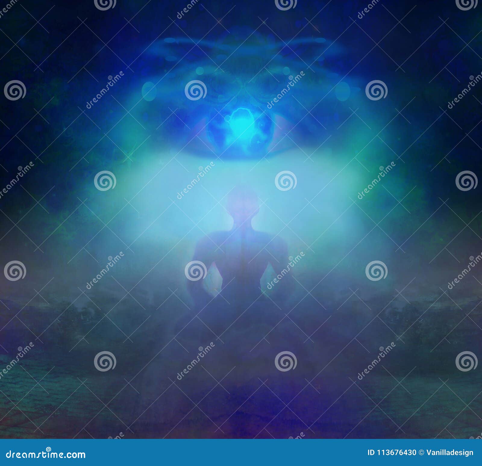 Man with Third Eye, Psychic Supernatural Senses Stock Illustration ...
