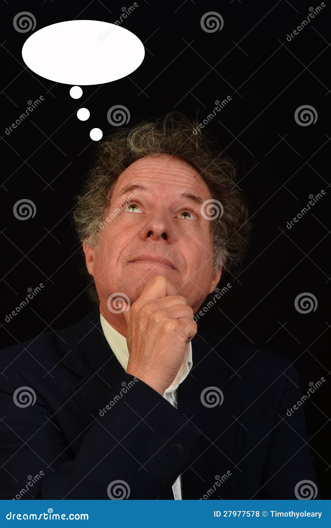 Man and Thought stock photo. Image of pondering, cloud - 27977578