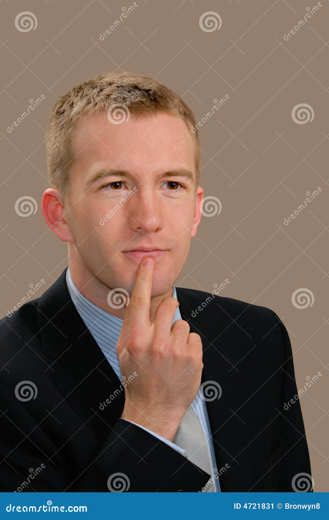 Man in thought stock image. Image of concentration, curious - 4721831