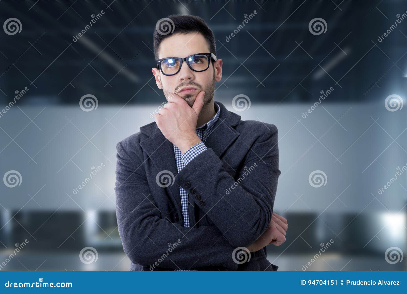 Man with Thoughtful Expression Stock Image - Image of intelligence ... Man with Thoughtful Expression Stock Image - Image of intelligence ...