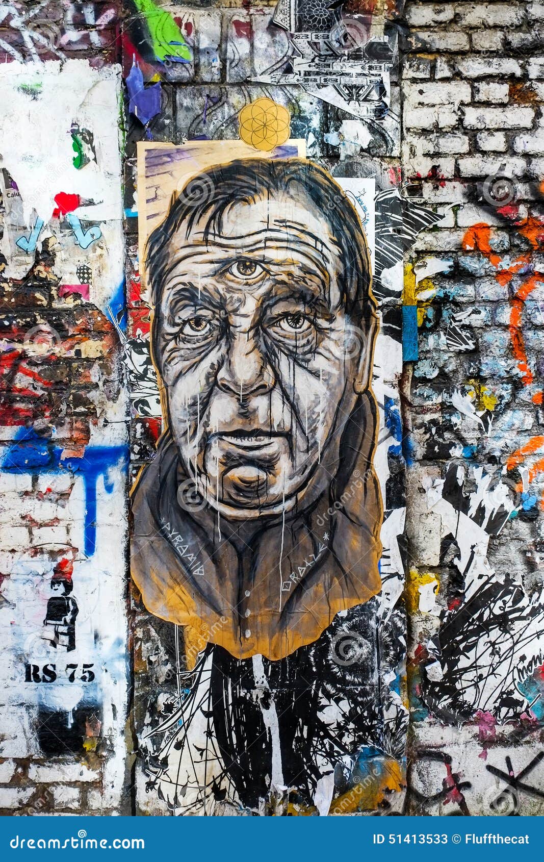 Man with Three Eyes, London UK Editorial Stock Photo - Illustration of ...