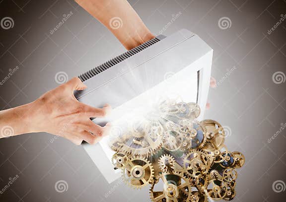 Man Throwing Away Computer Gear Stock Illustration - Illustration of ...