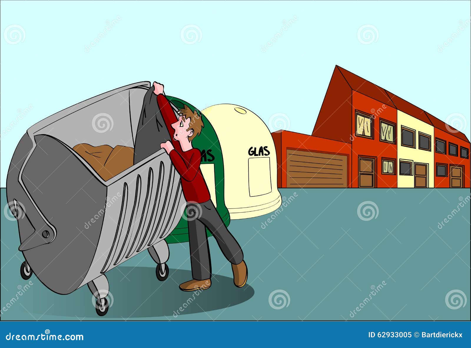 Man Throwing Away Trash Vector Illustration. | CartoonDealer.com #80564356
