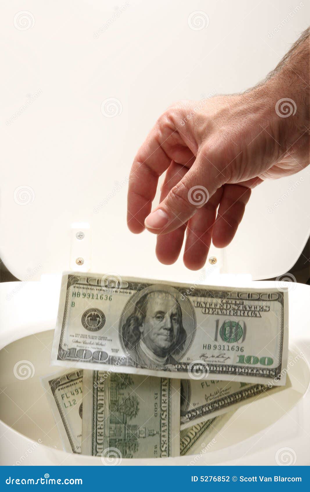 Man throwing away money stock photo. Image of cash, hand - 5276852