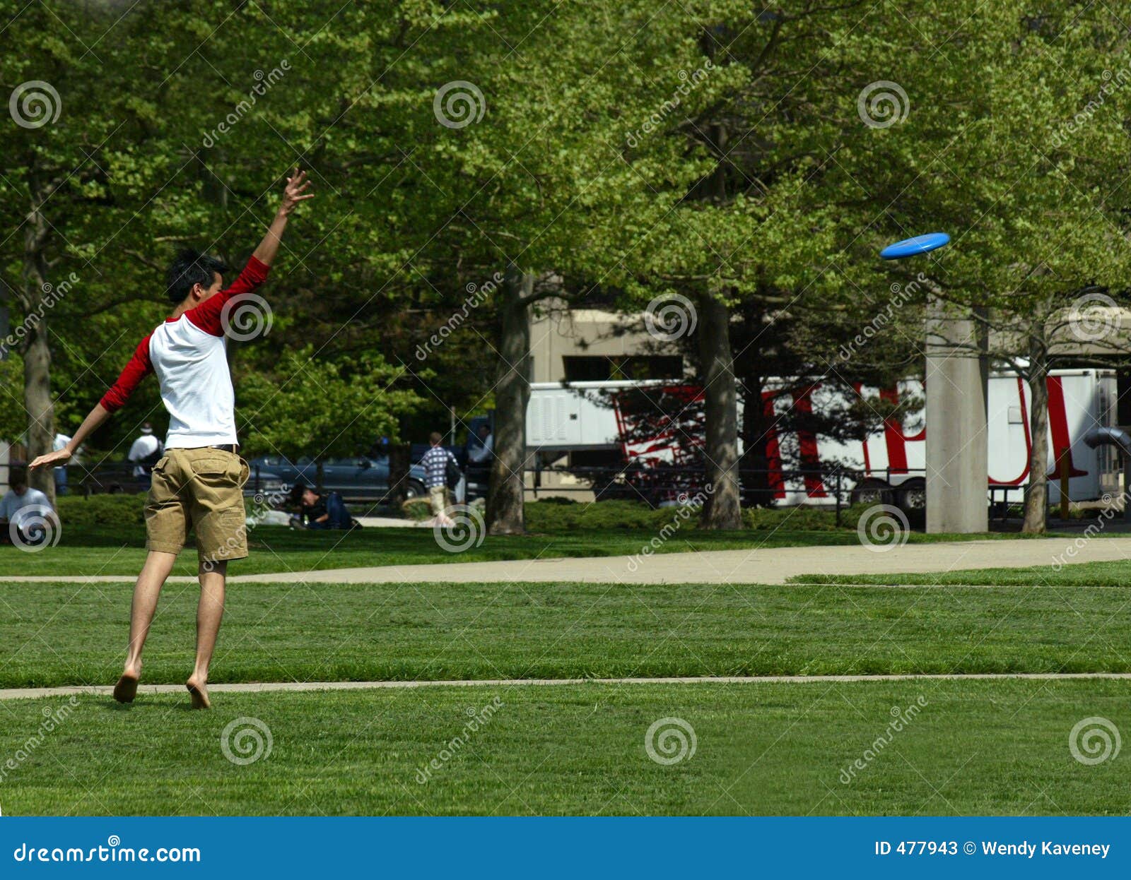 Man Throwing a Flying Disc stock image. Image of summer - 477943