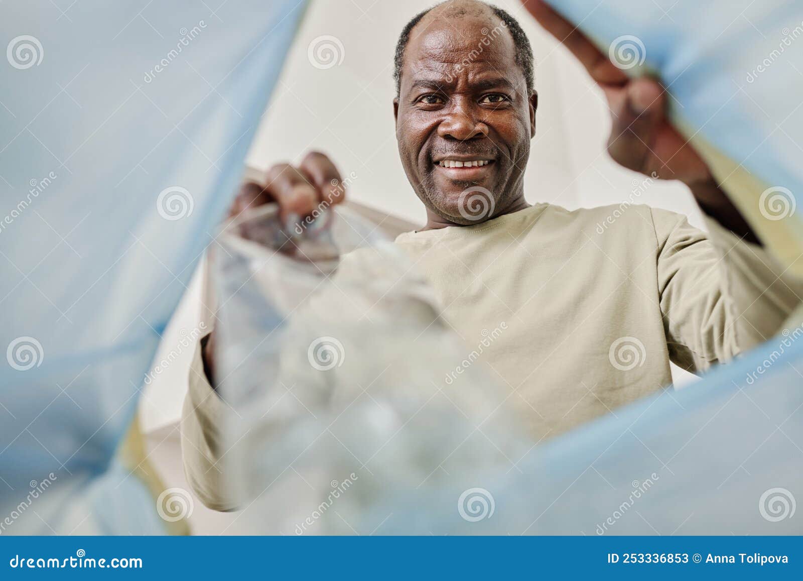 Man Throwing Garbage in Bucket Stock Image - Image of sorting, chores ...