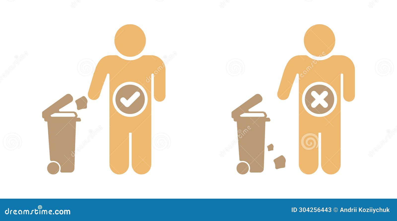 Man Throwing Garbage Vector Icon. No Environmental Pollution. Do Not ...