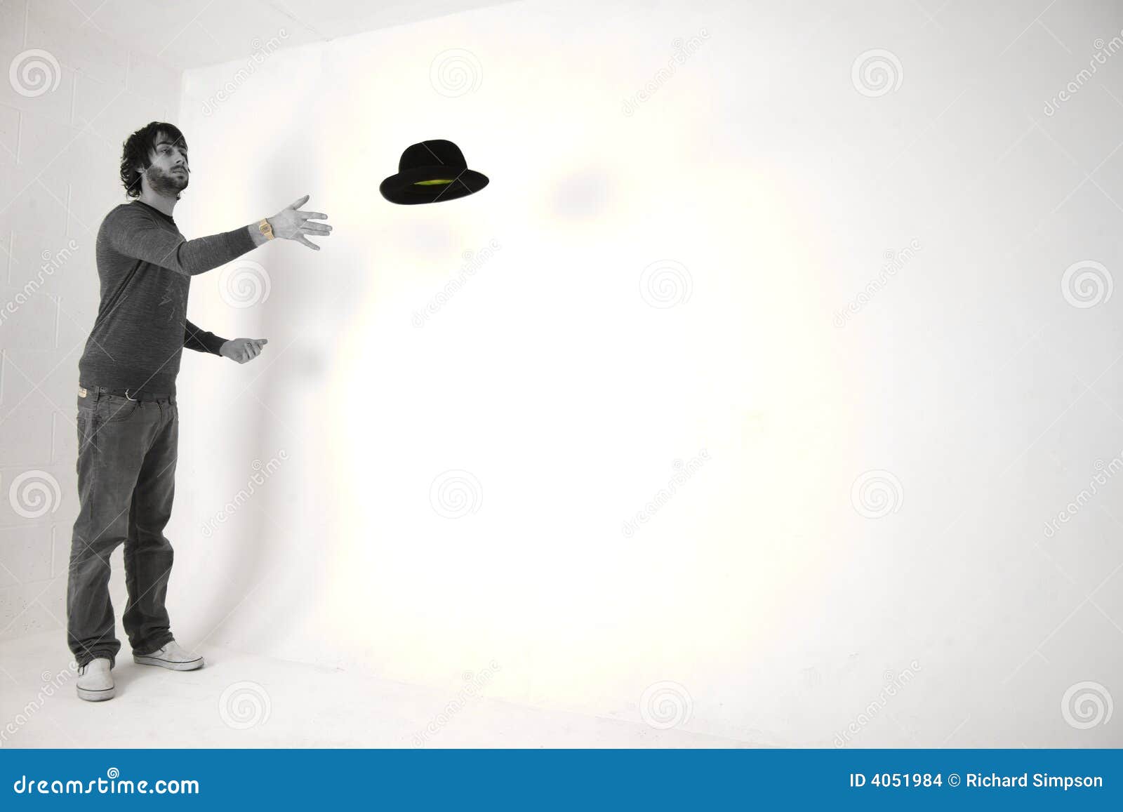 Man throwing hat stock photo. Image of active, bearded - 4051984
