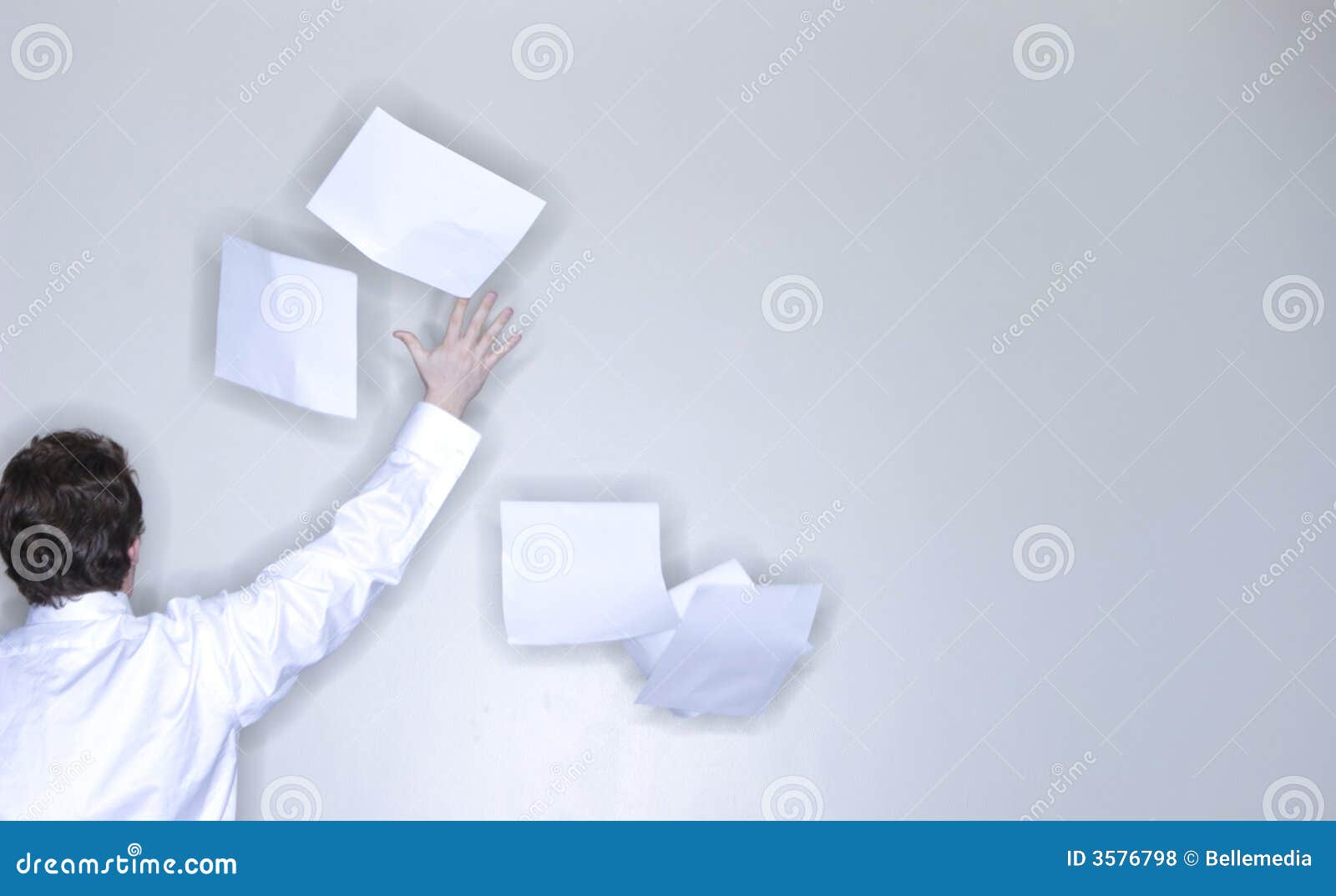 Man throwing paper stock photo. Image of space, falling - 3576798