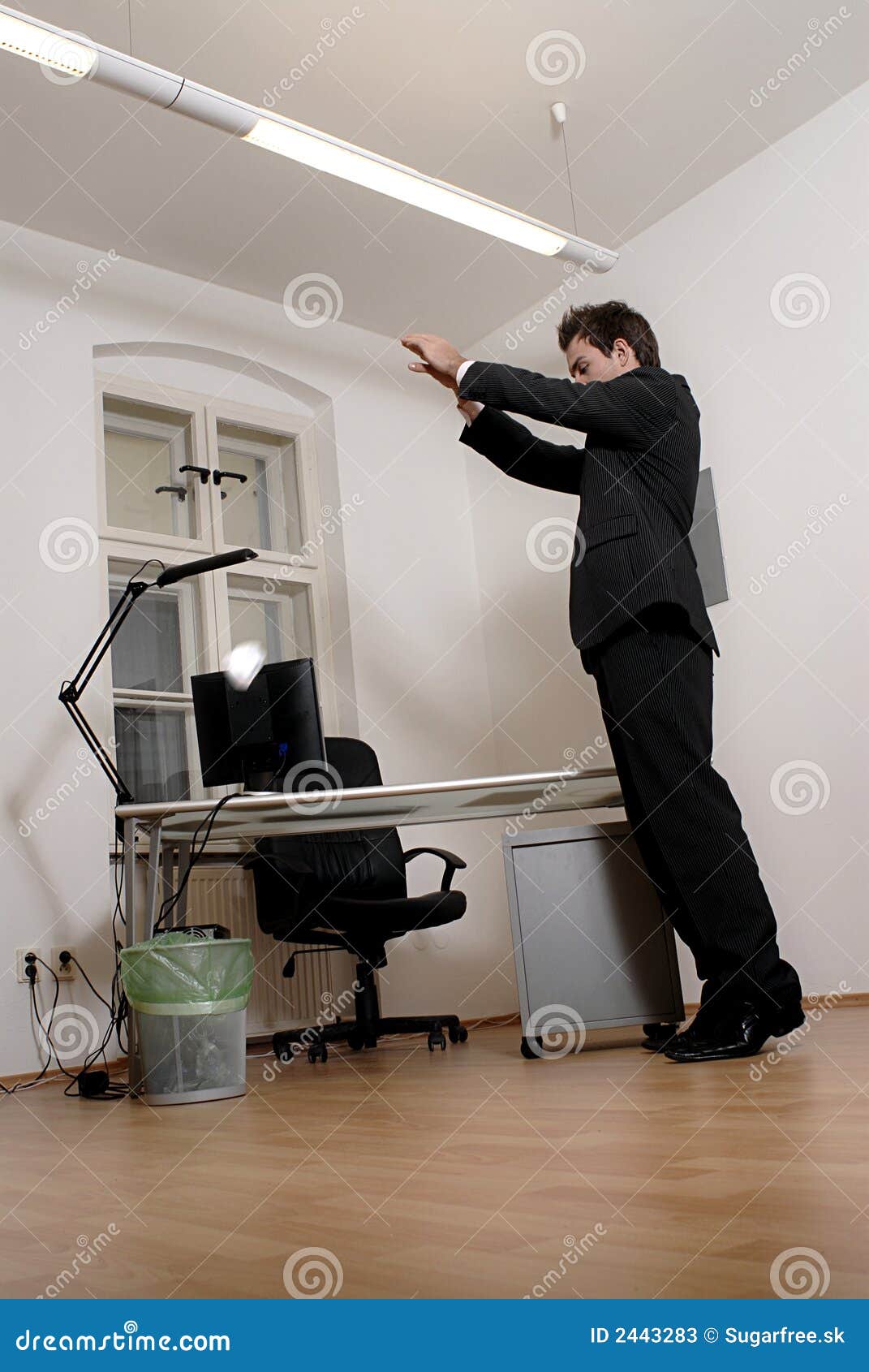 Man throwing paper ball stock image. Image of office, toss - 2443283