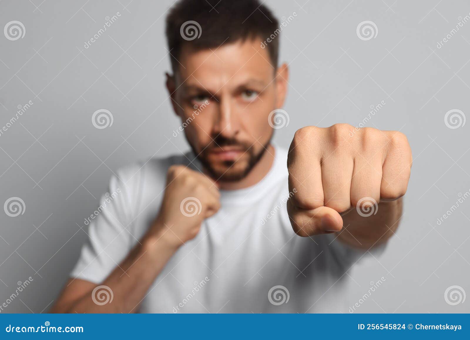 Man Throwing A Punch Or Fist Bumping Royalty-Free Stock Photo ...