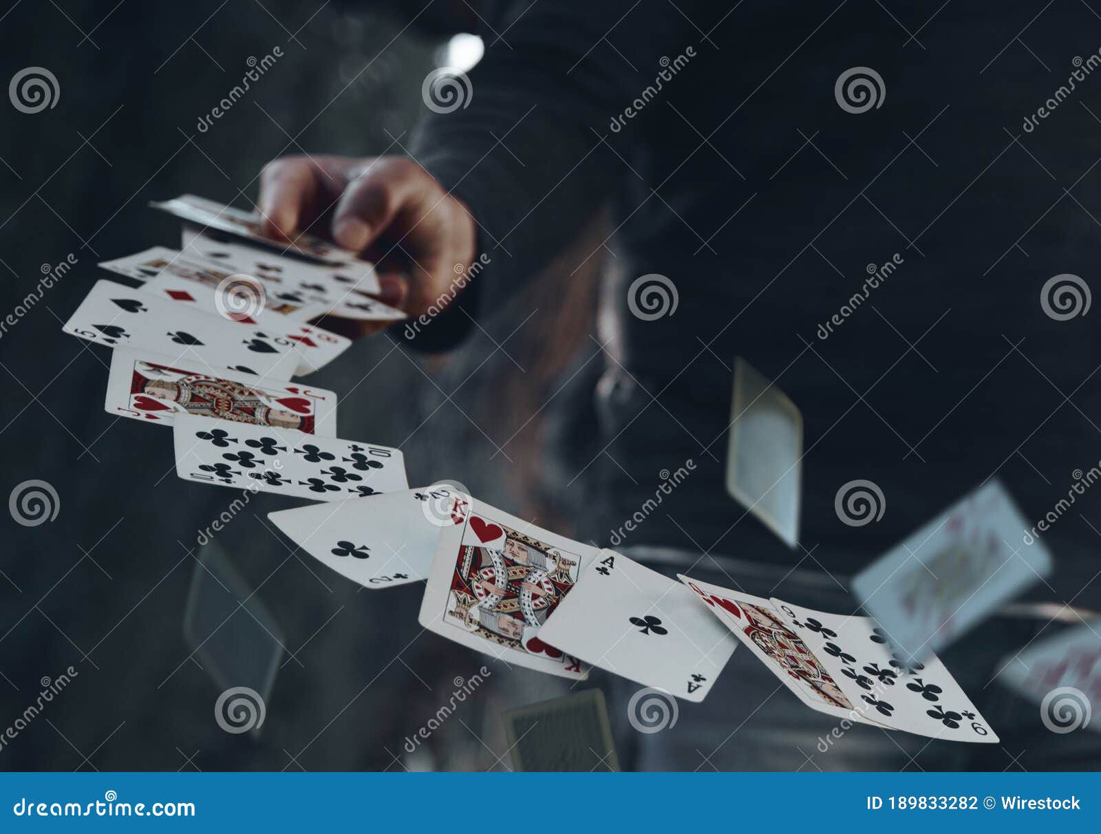 Man Throwing the White Various Cards in the Air Stock Photo - Image of ...