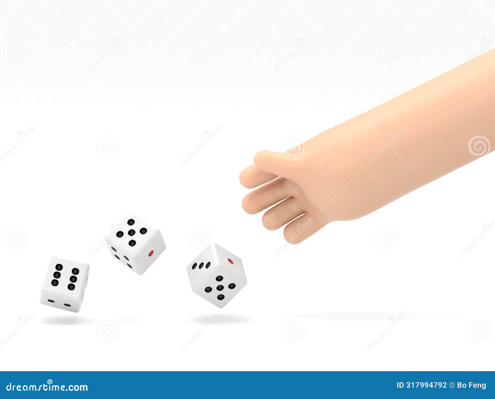 Man Throws Dice. Template for Gambling. Throwing Dice. Red Dice on the ...
