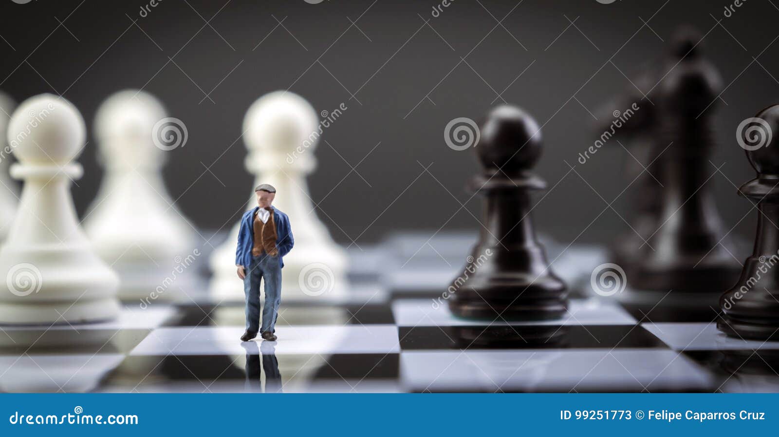 Man Thumbnail within a Game of Chess Stock Image - Image of business ...