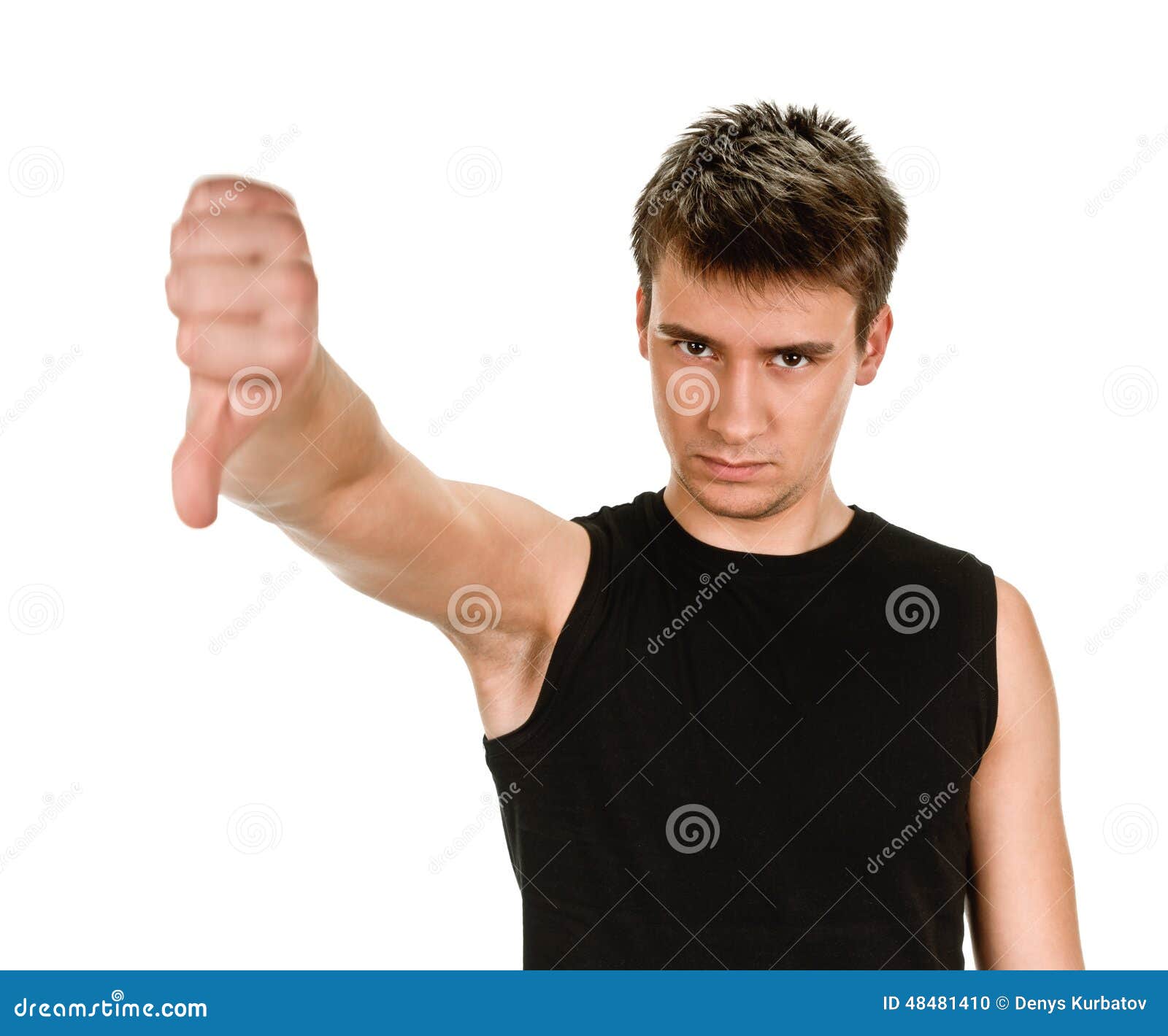 Man thumbs down stock photo. Image of upset, disapproval - 48481410