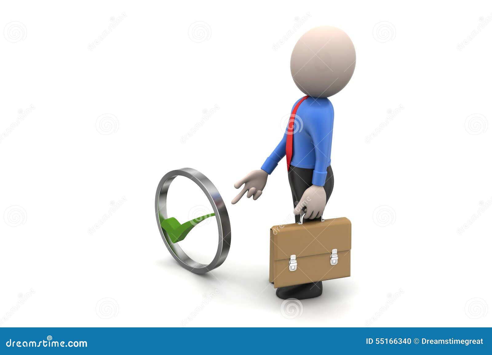 Man with tick mark stock illustration. Illustration of person - 55166340