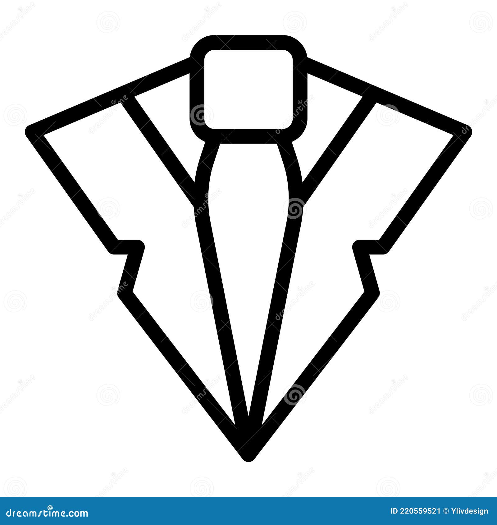 Man Tie Icon, Outline Style Stock Vector - Illustration of isolated ...