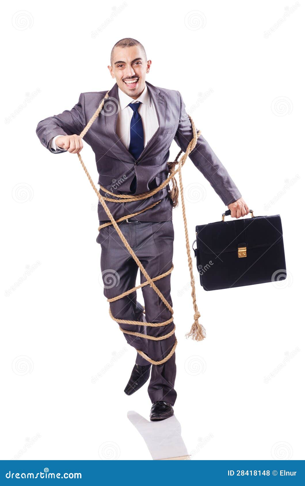 Man tied up with rope stock photo. Image of freedom, prisoner - 28418148