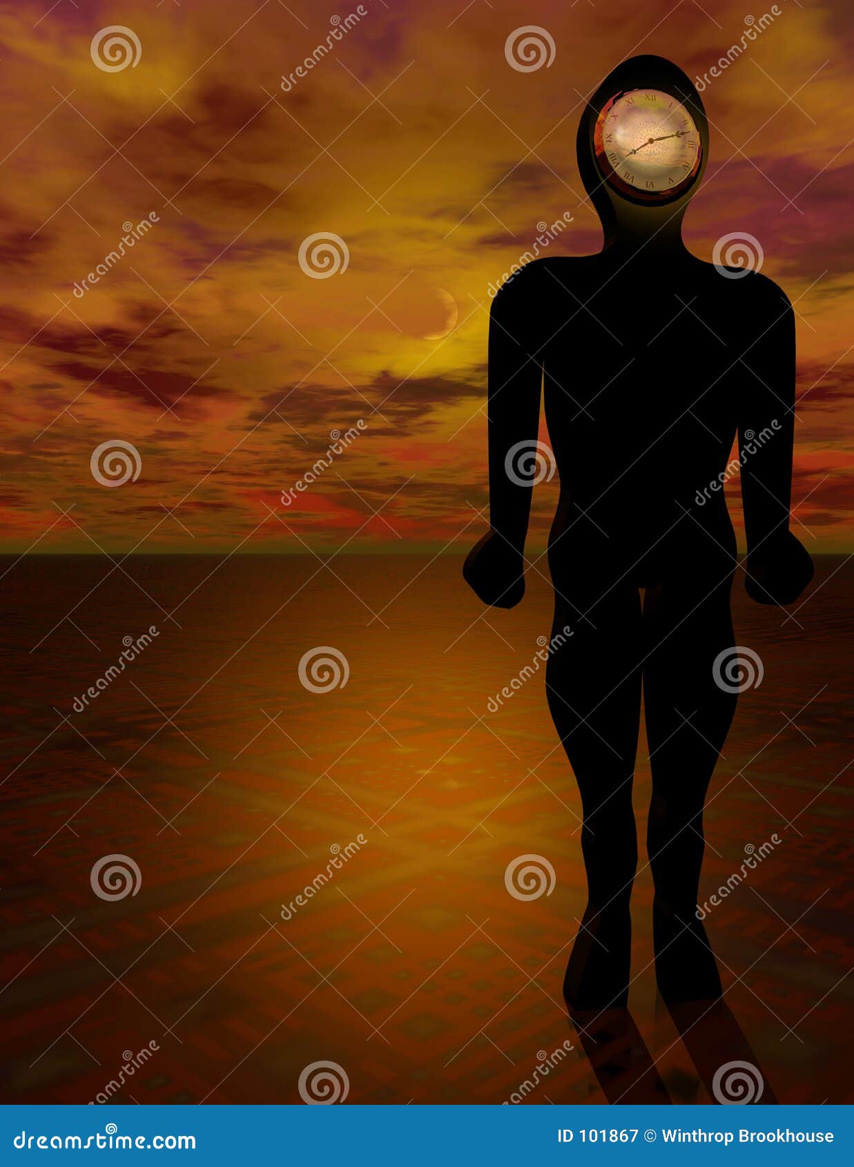 Man of Time stock illustration. Illustration of mechanical - 101867