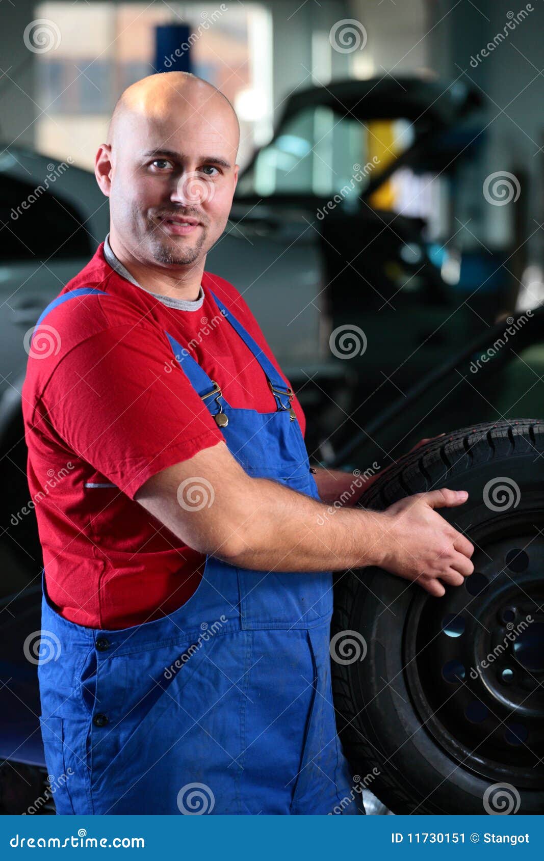 A man with tire stock image. Image of human, prepare - 11730151