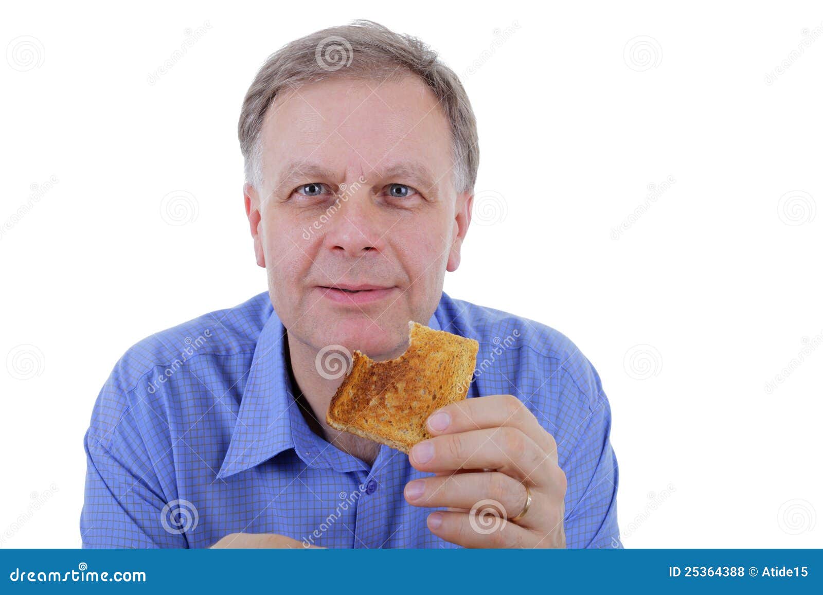 Man with toast bread stock photo. Image of caucasian - 25364388