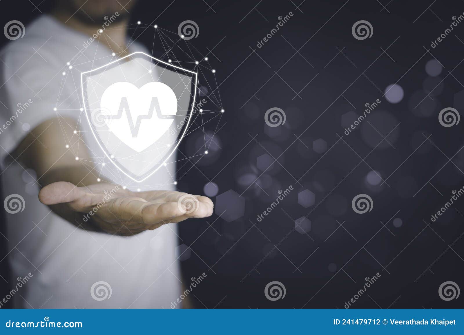 Man Touching Medical Icon Network Connection on Modern Virtual Screen ...