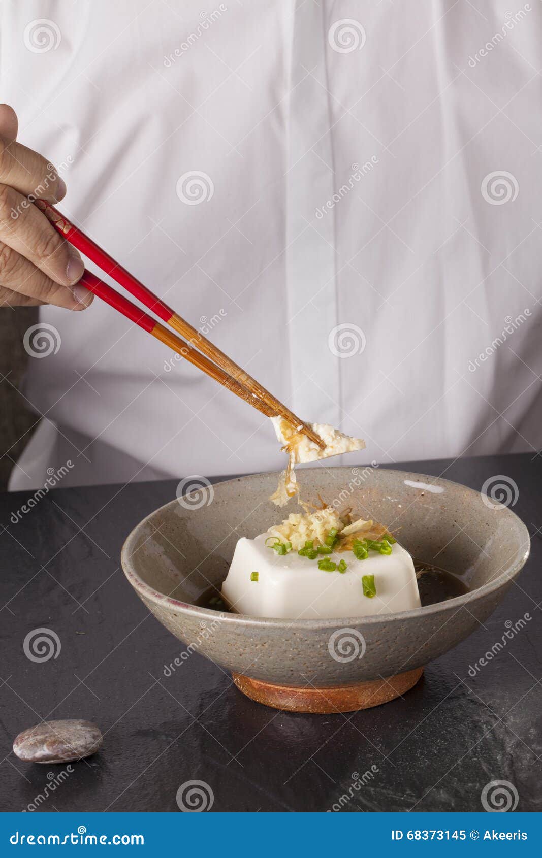 Man and tofu stock image. Image of cold, food, chopstick - 68373145